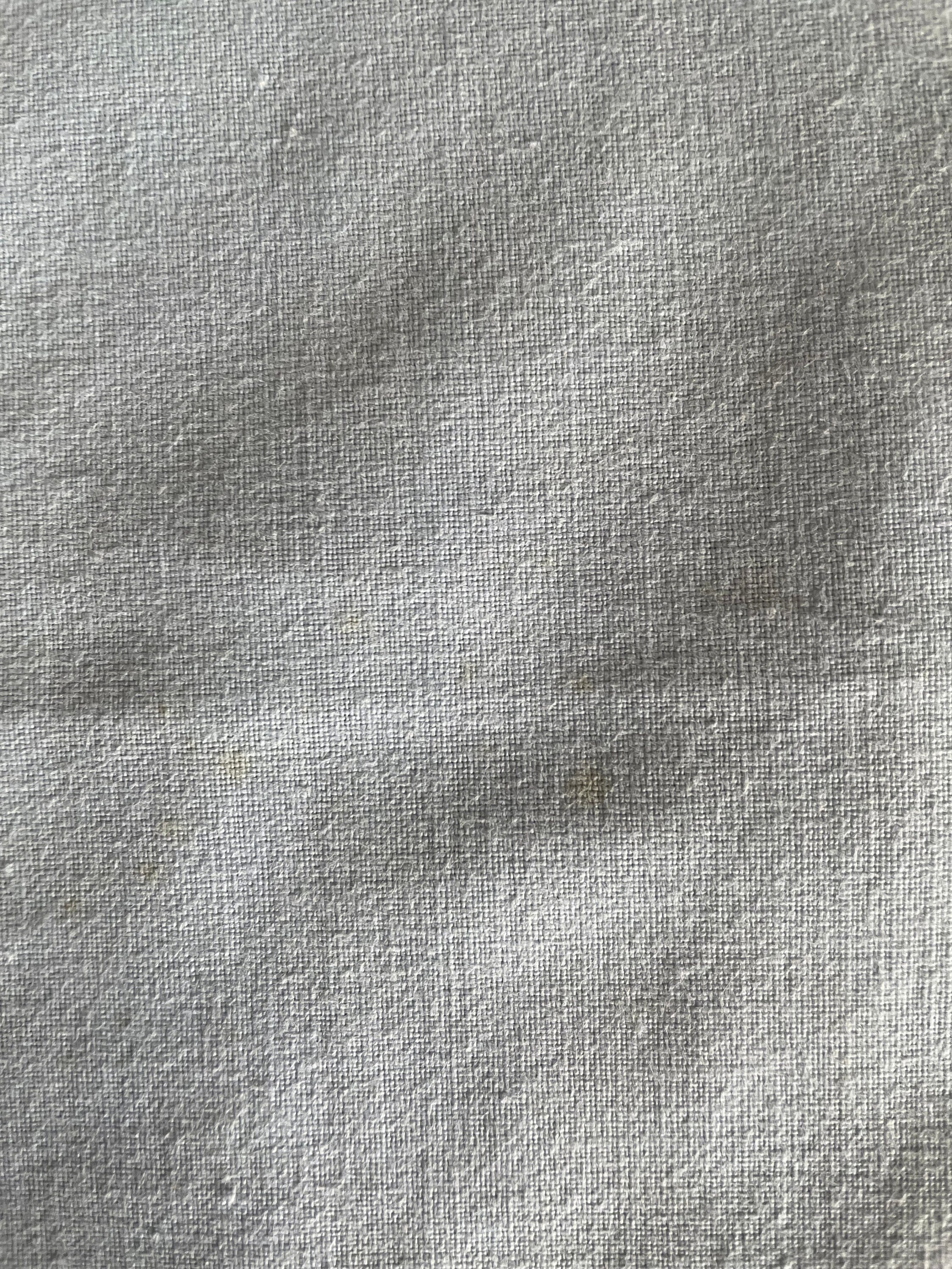 Vintage Blue Linen Tray Cloth/ Placemat, With White Floral Embroidery ...