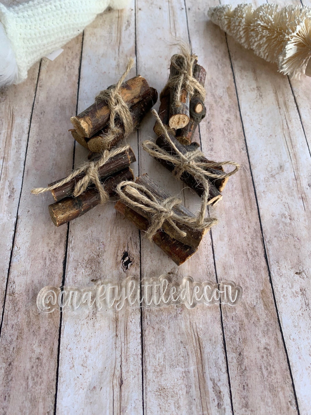 Mini Logs for Tiered Trays Fake Mini Logs Christmas Tiered - Etsy