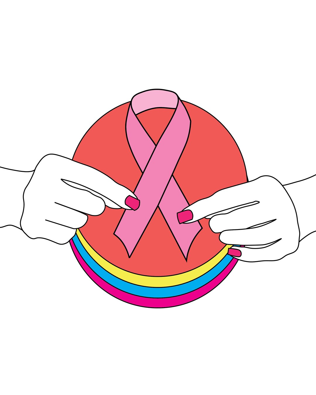 Digital Print: Breast Cancer Ribbon for Survivors, Fighters ...