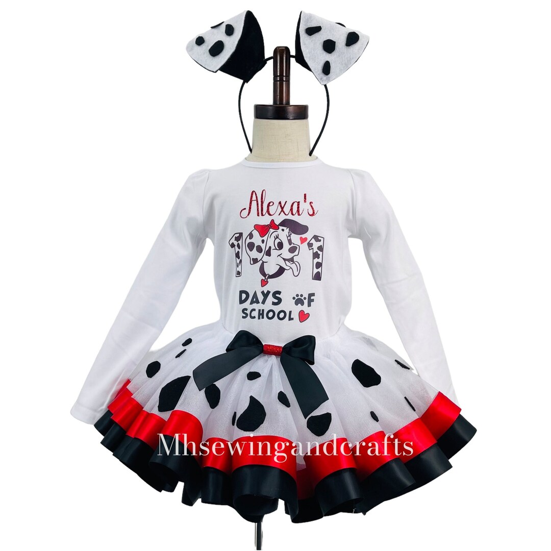101 Days of School Dalmatian Dog Shirt and Tutu, 101 Days Smarter, 101 ...
