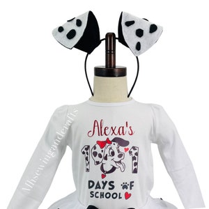 101 Days of School Dalmatian Dog Shirt and Tutu, 101 Days Smarter, 101 ...