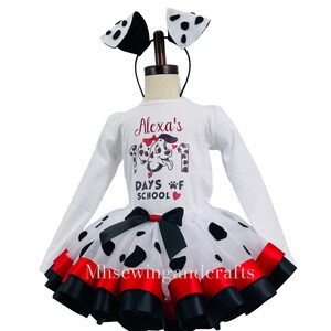 101 Days of School Dalmatian Dog Shirt and Tutu, 101 Days Smarter, 101 ...