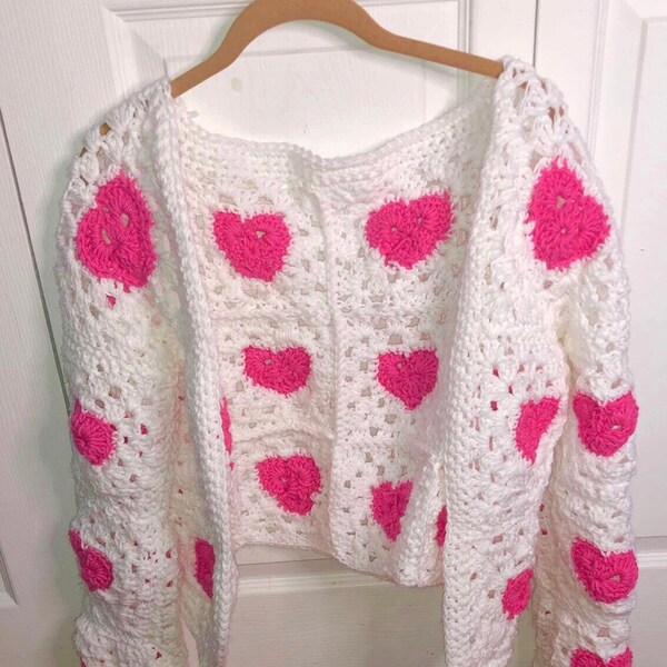 Heart Cardigan - Etsy
