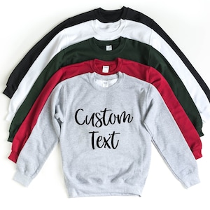 Custom Sweatshirt, Personalized Sweater, Long-sleeve, Customizable T ...
