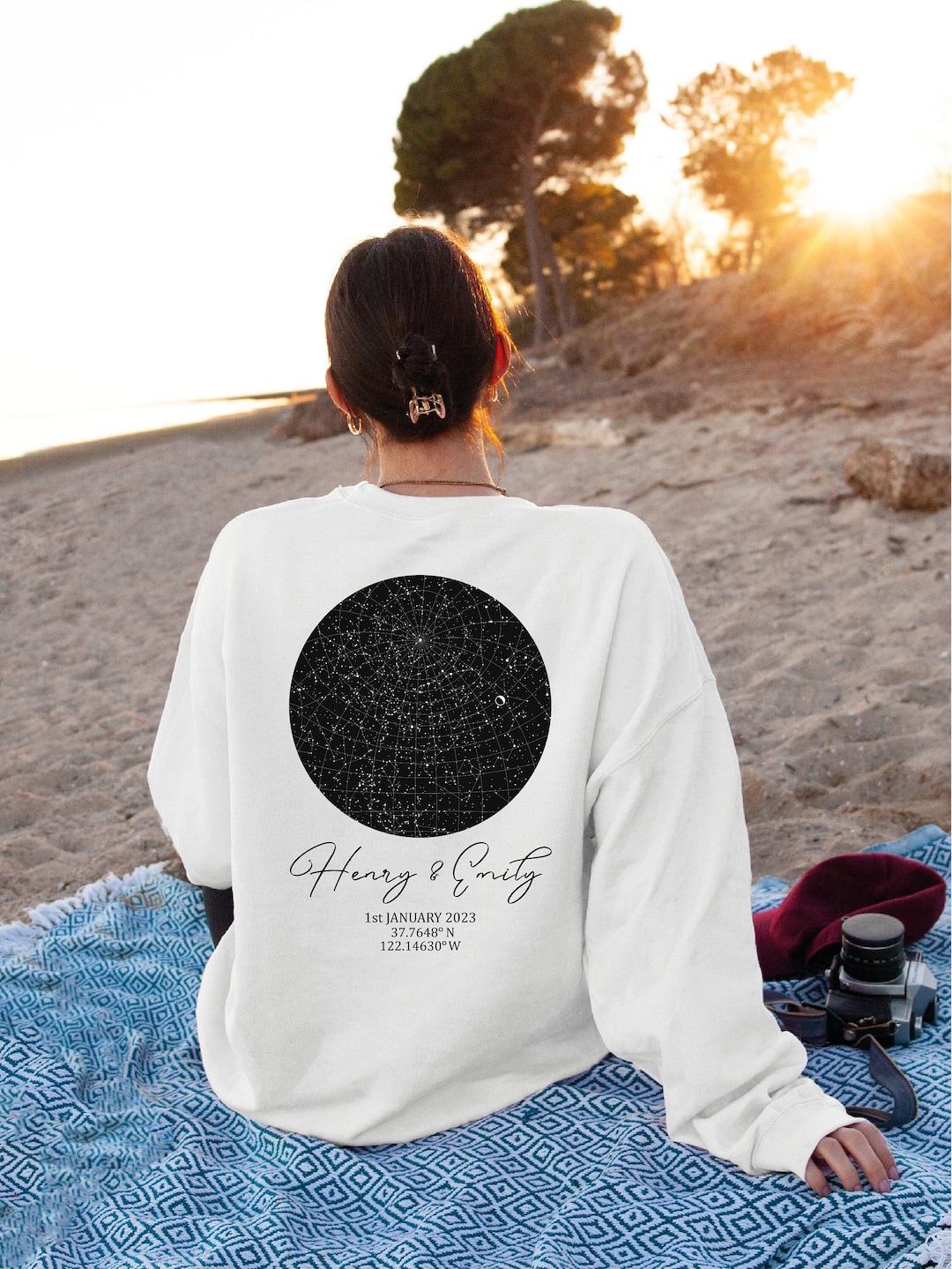 Custom Star Map Print, Night We Met Anniversary Gift, Night Sky ...