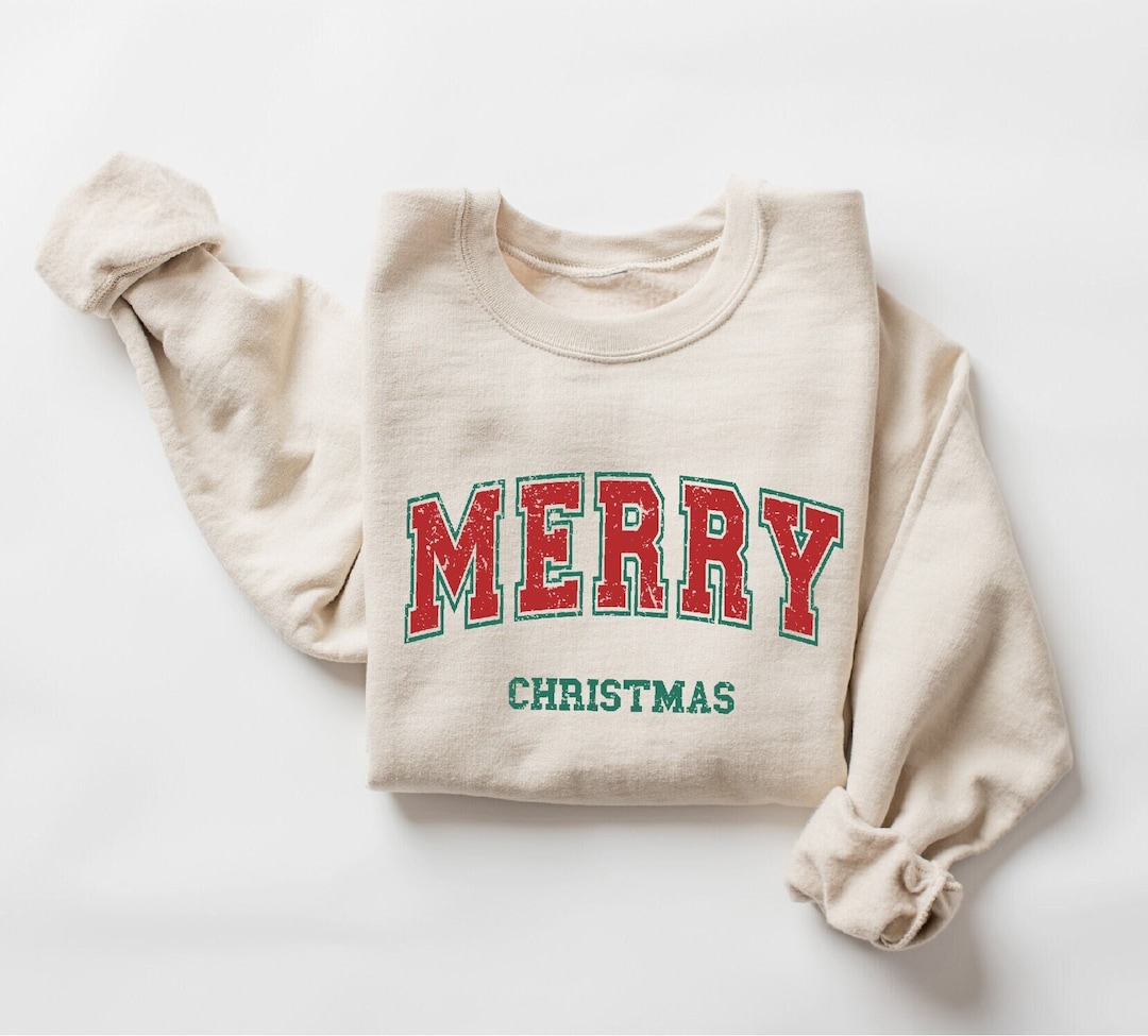 Merry Christmas Sweatshirt, Christmas Shirts, Cute Winter Sweater ...