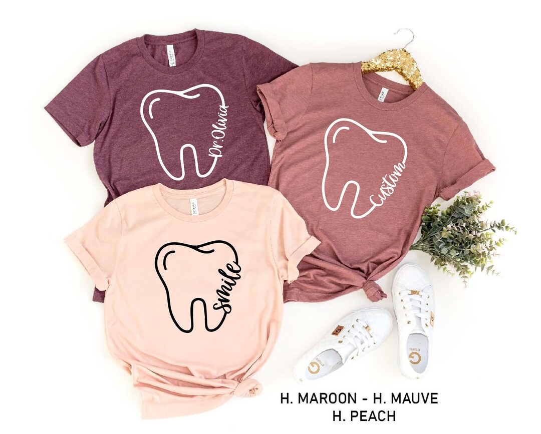 Dentist Custom Shirt, Dentist Personalized Shirt, Tooth Shirt, Cute ...