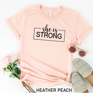 She is Strong Shirt, Shirt She is Strong, Yoga Shirt, Workout Shirt ...
