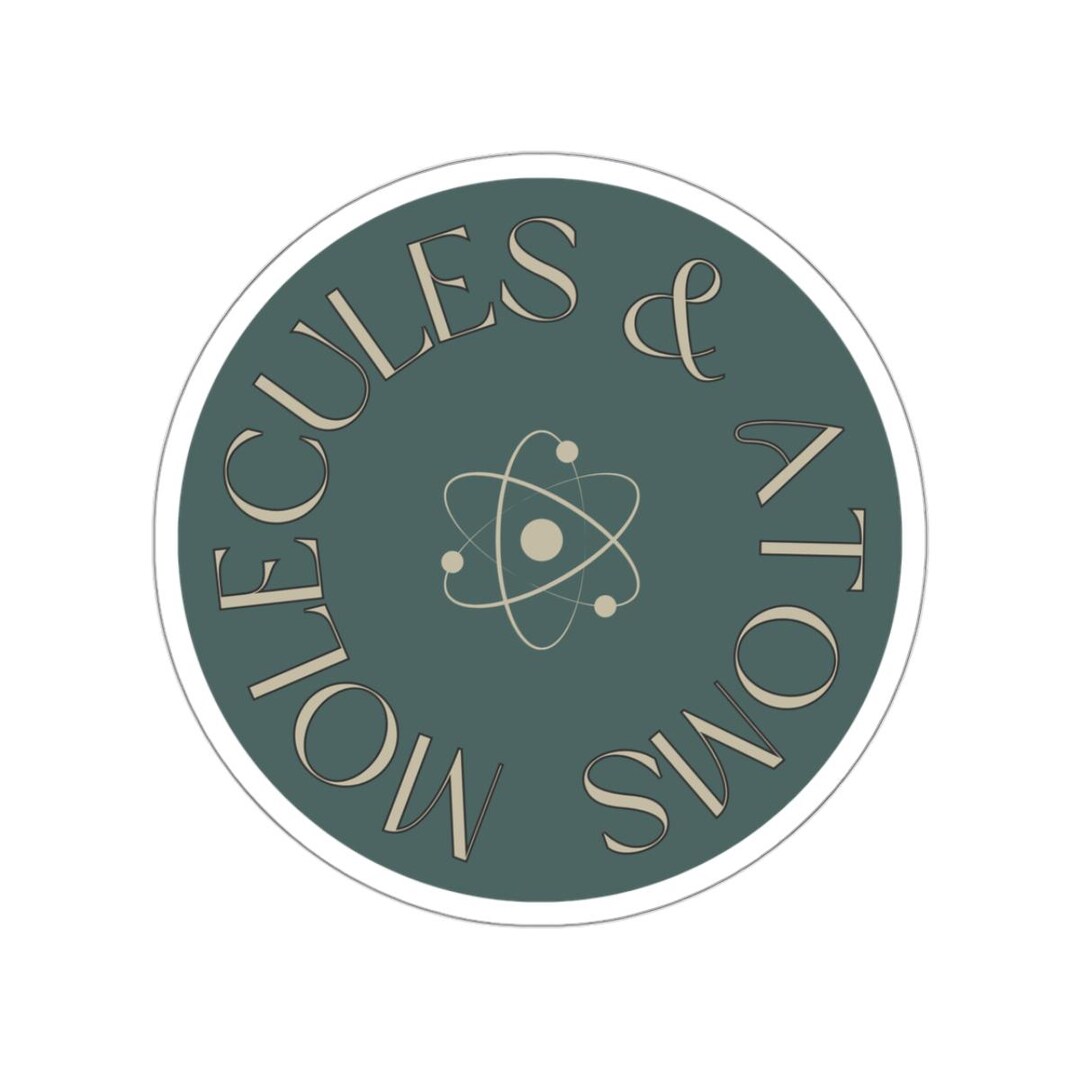 Molecules & Atoms Circular Sticker - Etsy