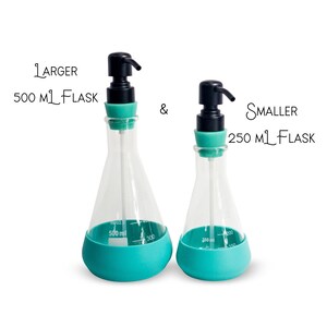 Chemistry Soap Dispenser Larger Clear Flask Silicone & Pump Top Options ...