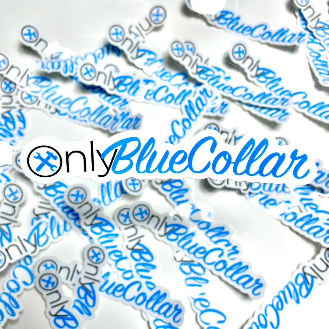 Only Blue Collar Hard Hat Sticker | Decal Tradesman Dad Gift - Etsy