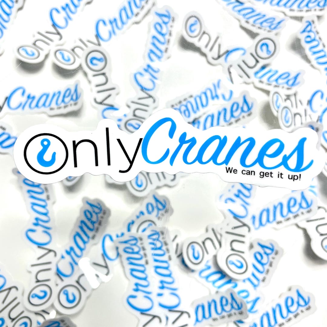 Only Cranes Hard Hat Sticker | Decal Tradesman Dad Gift - Etsy