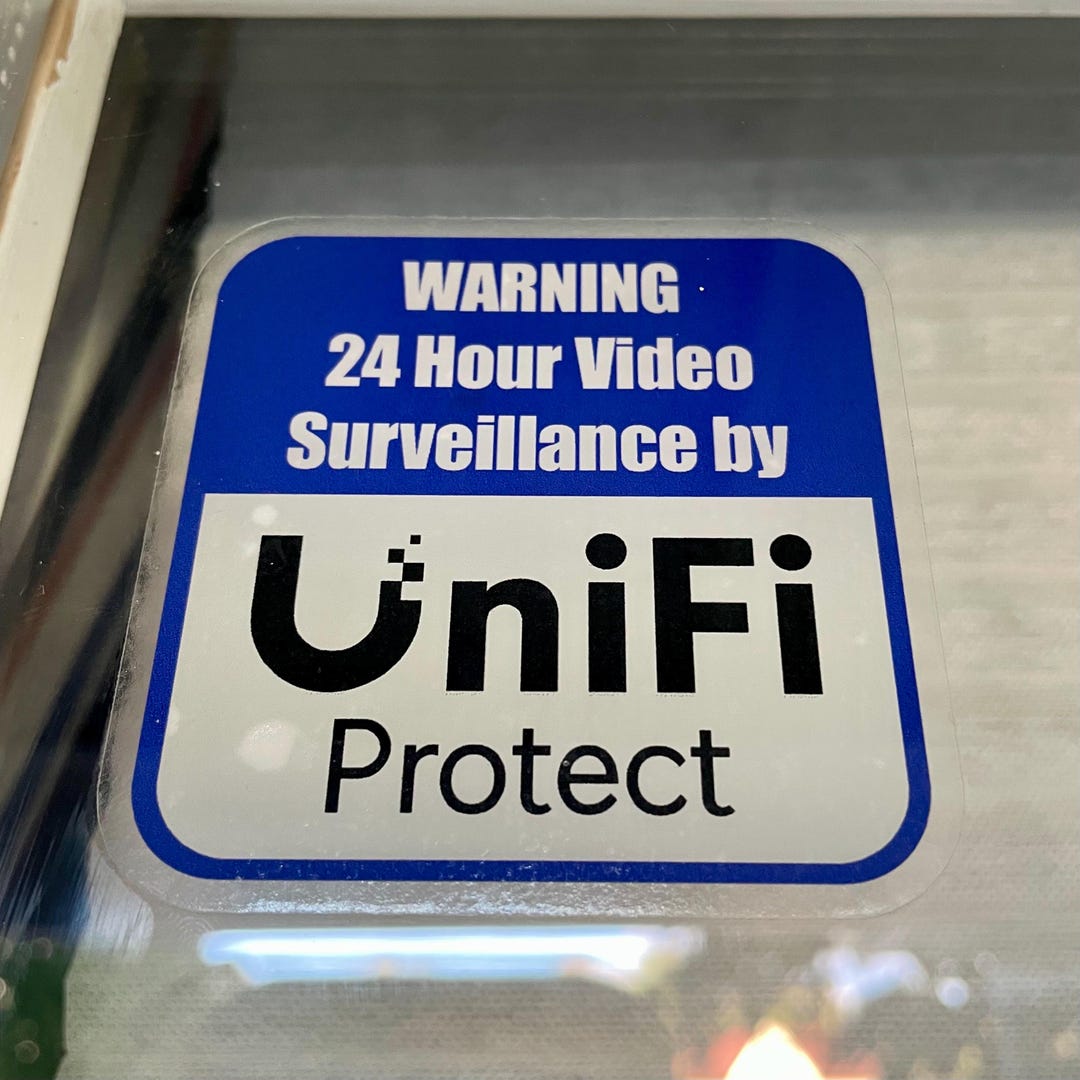 Unifi Protect Security INSIDE Window Sticker - Etsy