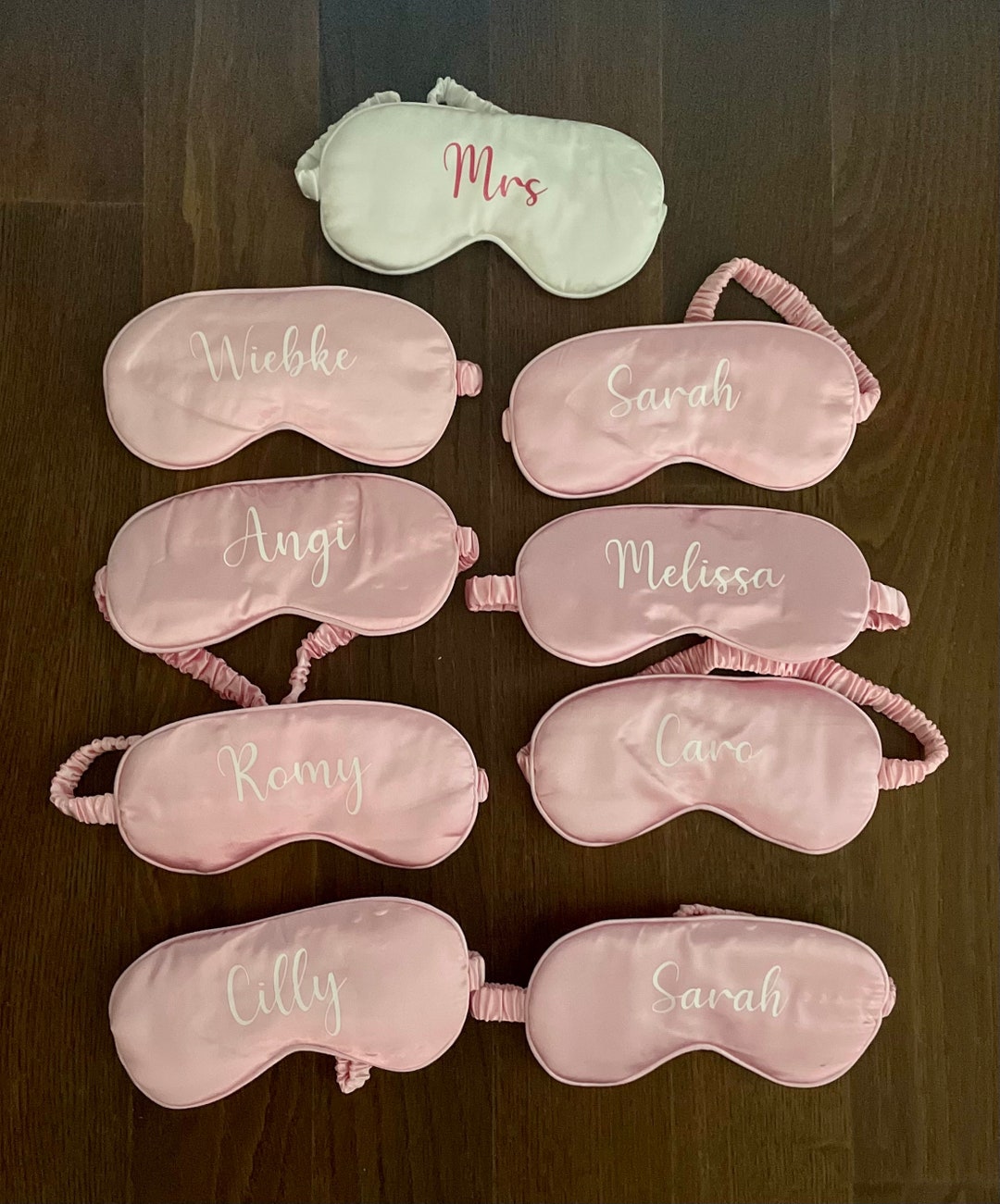 Personalized Sleep Mask Pink With Name JGA Farewell Wedding - Etsy