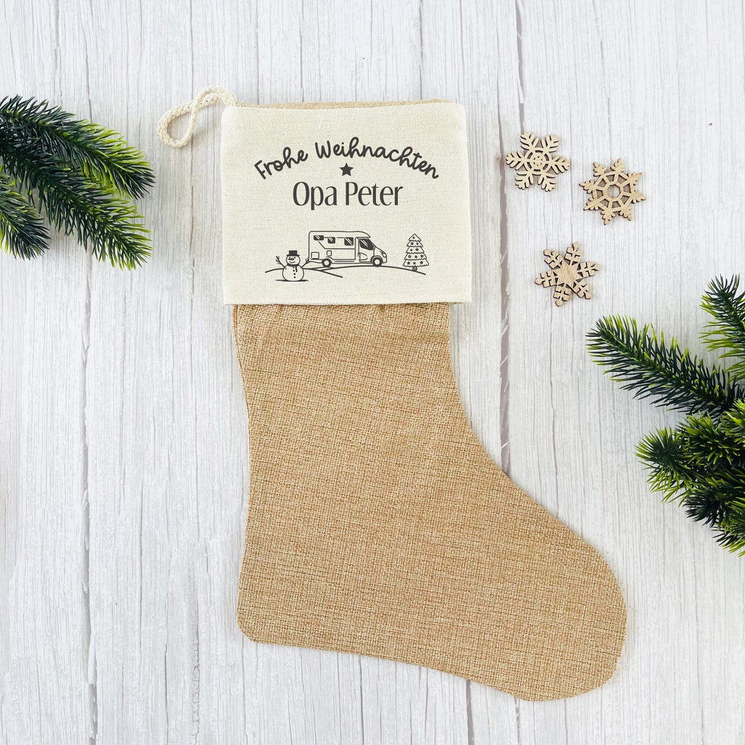 Personalized Santa Stocking, Santa Boots With Name, Gift for Campers ...
