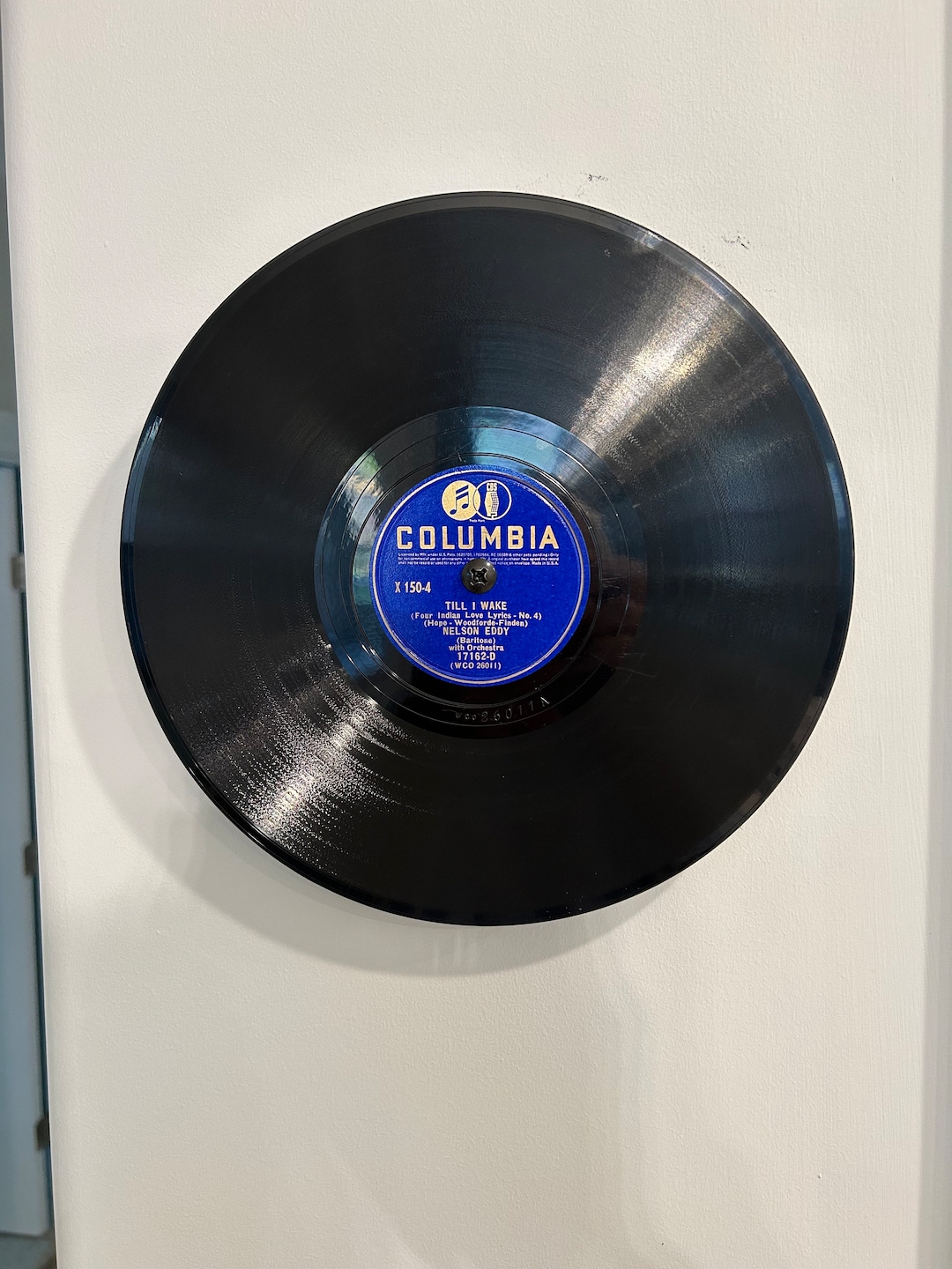 Vintage 78 RPM Record Wall Hanging W/removable Record - Etsy