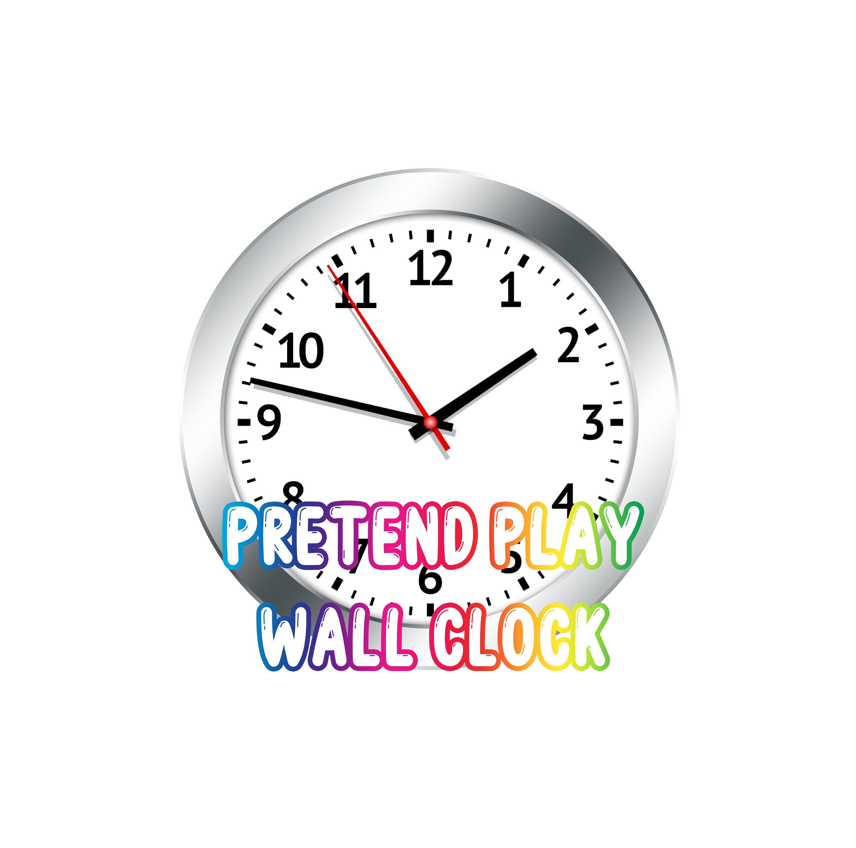 Printable Wall Clock Role Pretend Dramatic Play Printable - Etsy