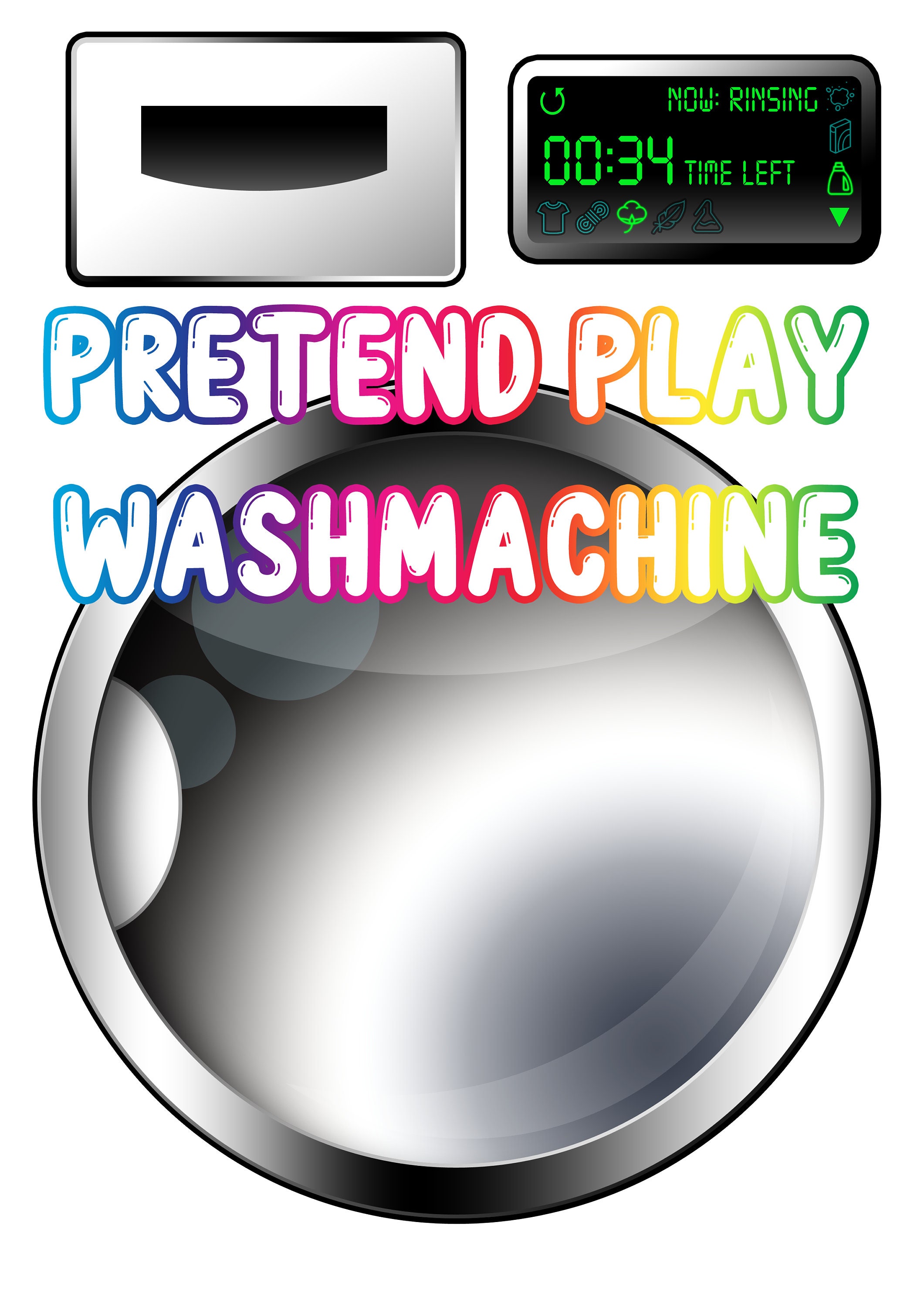 Printable Washmachine - Role Pretend Dramatic Play Printable DIY Toy ...