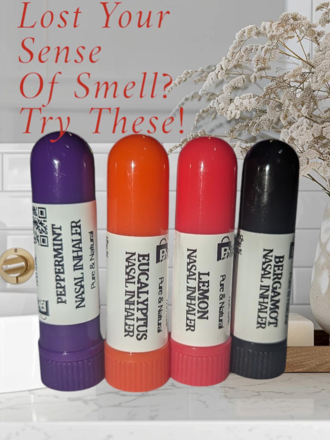 Nasal Inhaler, Smell Training Kit, Sinus & Congestion Relief, Daily ...