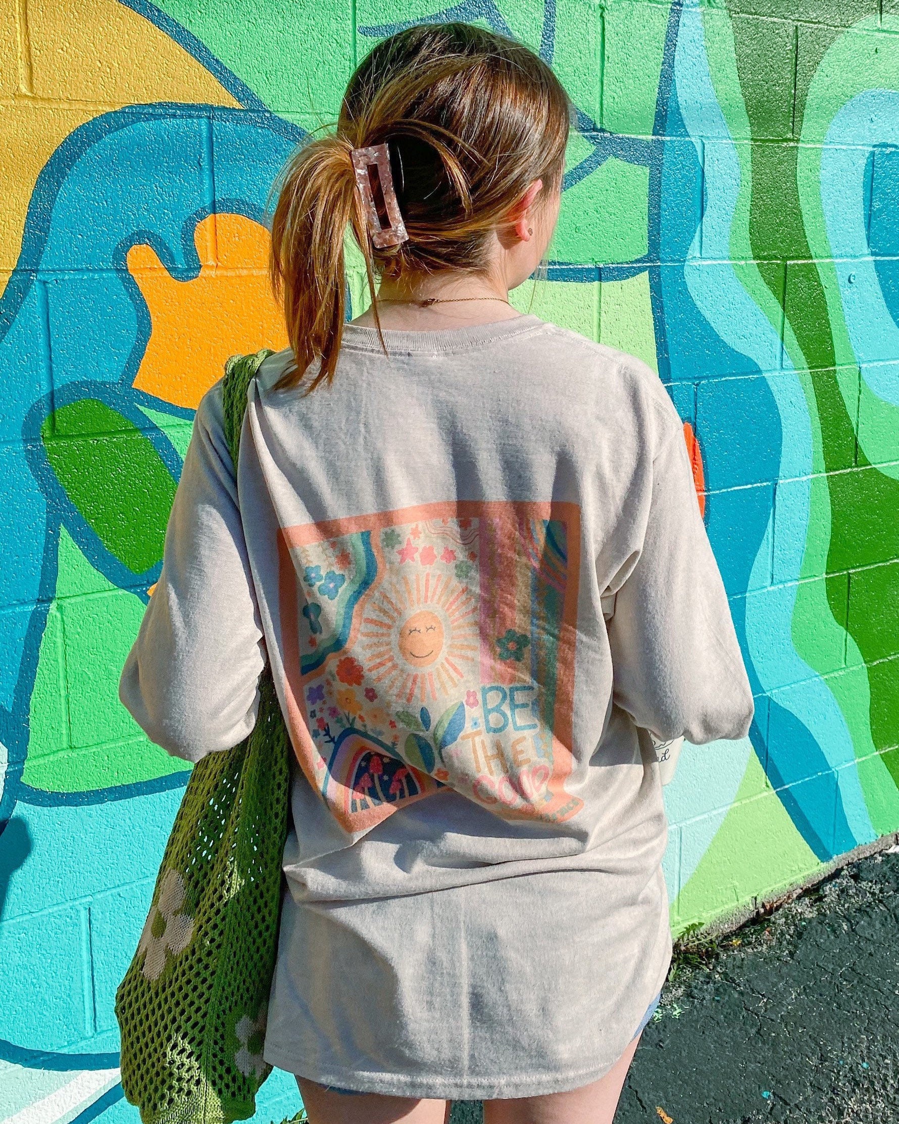 Long Sleeve Oversized Graphic Tee - Etsy