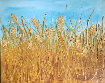 Wheat Painting | Etsy