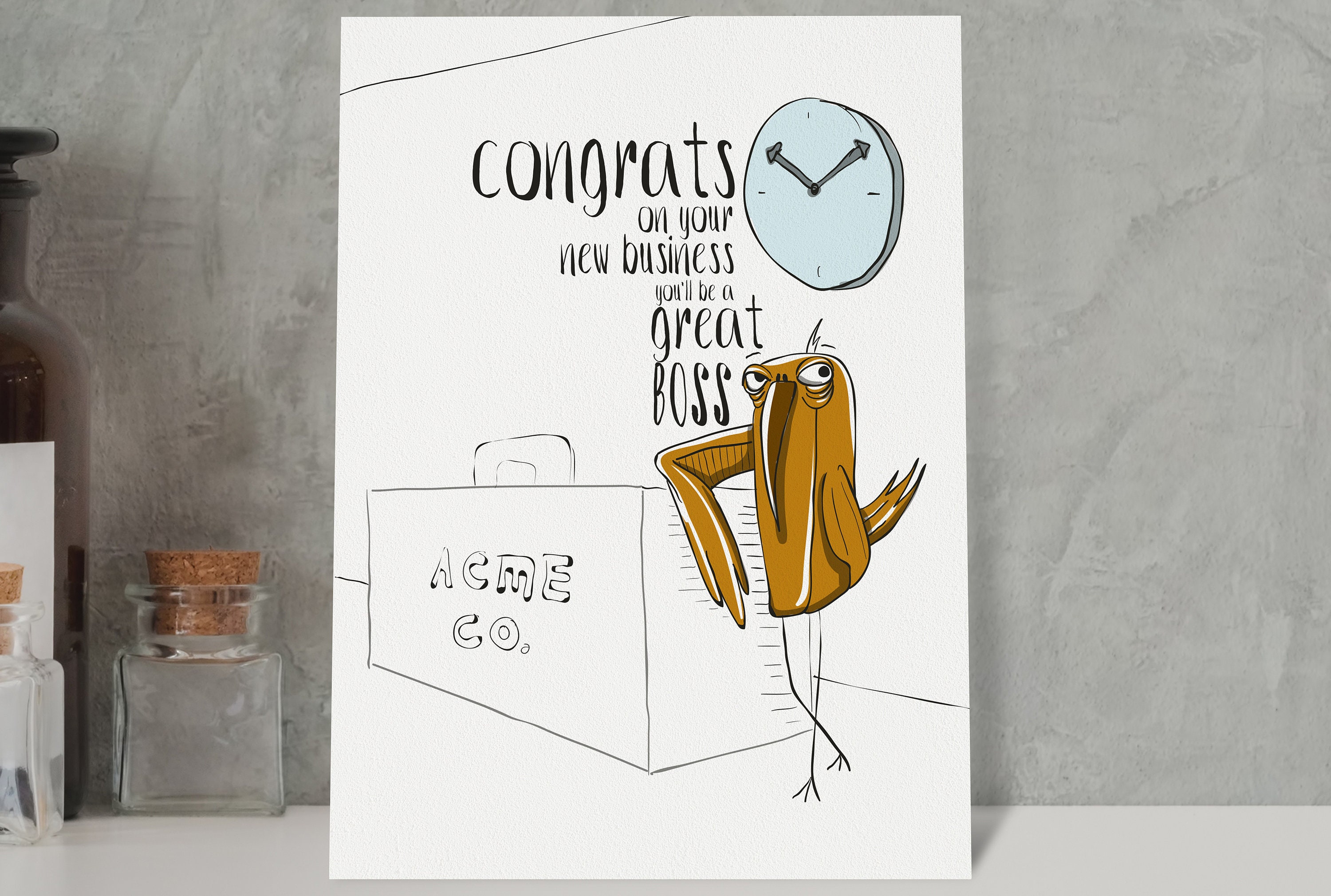 New Business Congratulations / New Boss Card / Good Luck on New ...