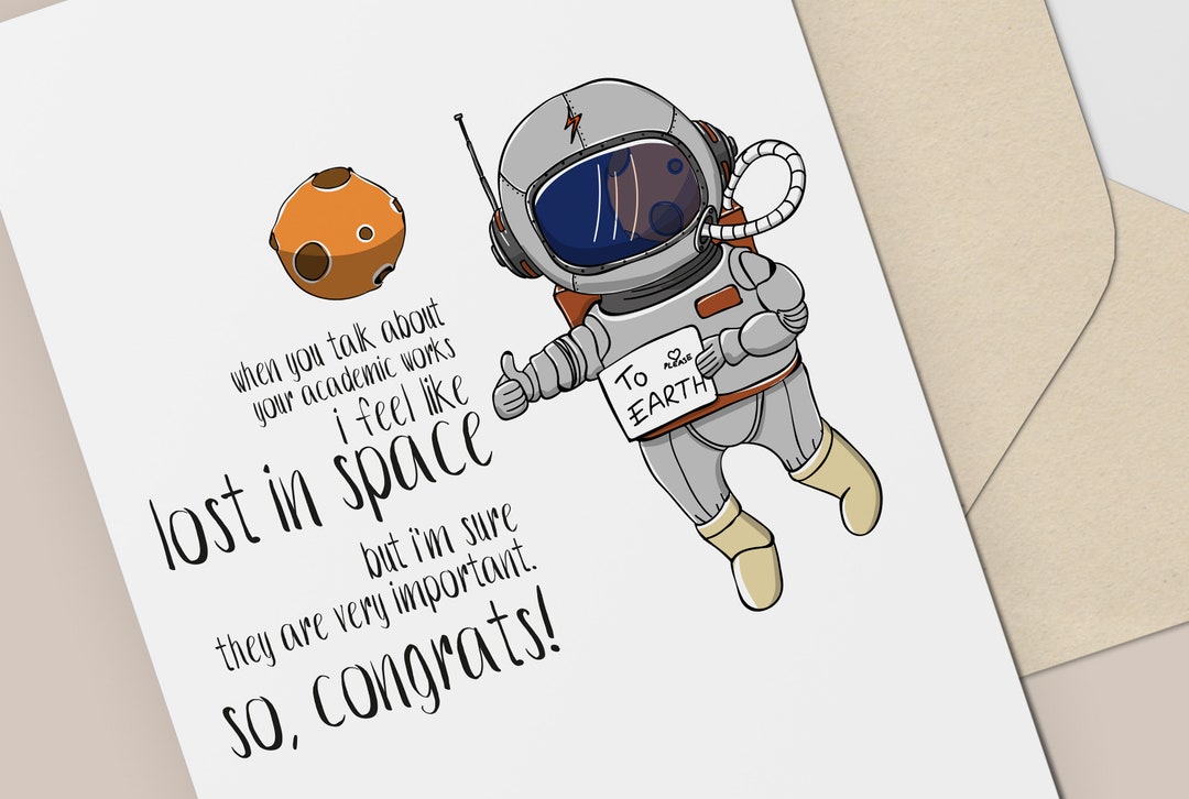 Funny Graduation Card, Masters Degree Card, Phd Degree Card, Thesis ...