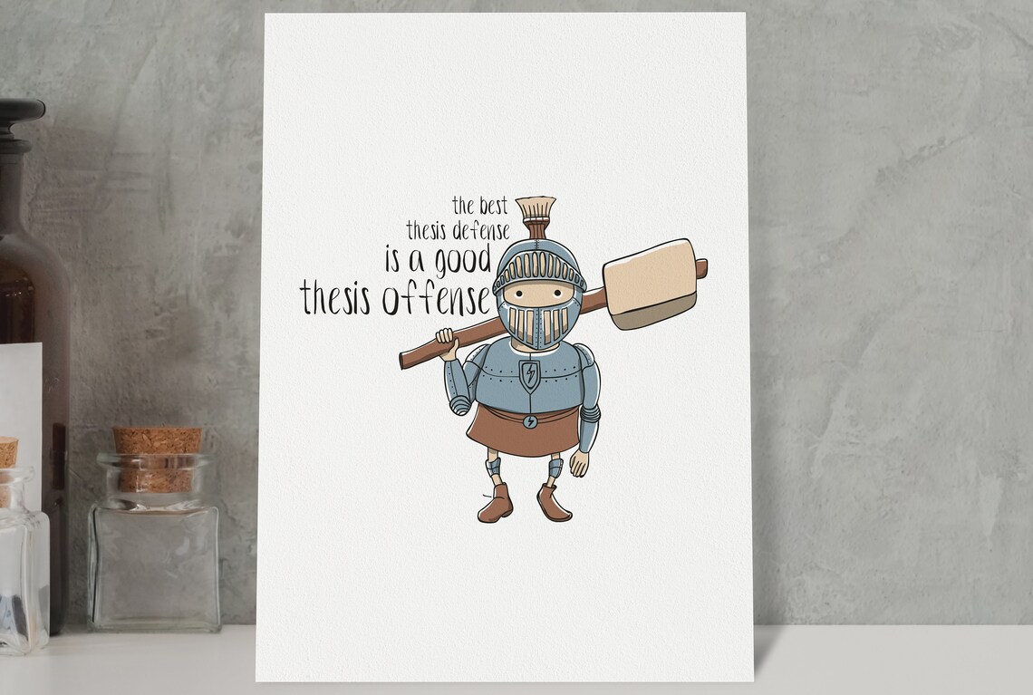 Thesis Defense Good Luck Card / Phd Dissertation Card / Academic Degree ...