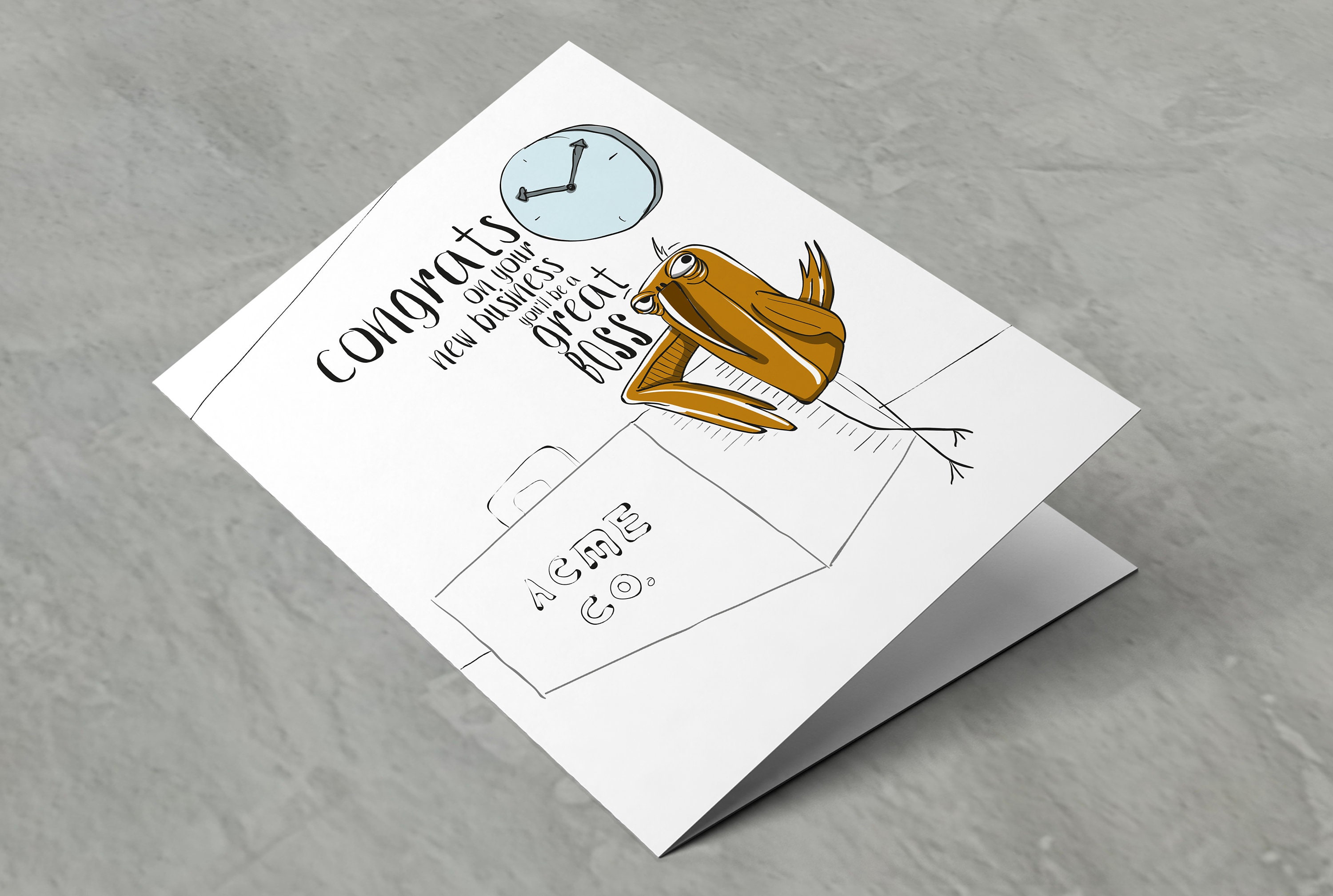 New Business Congratulations / New Boss Card / Good Luck on New ...