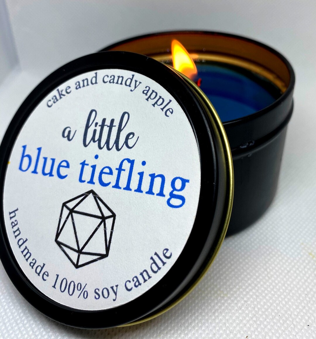 A Little Blue Tiefling - Critical Role Inspired Candle - Etsy