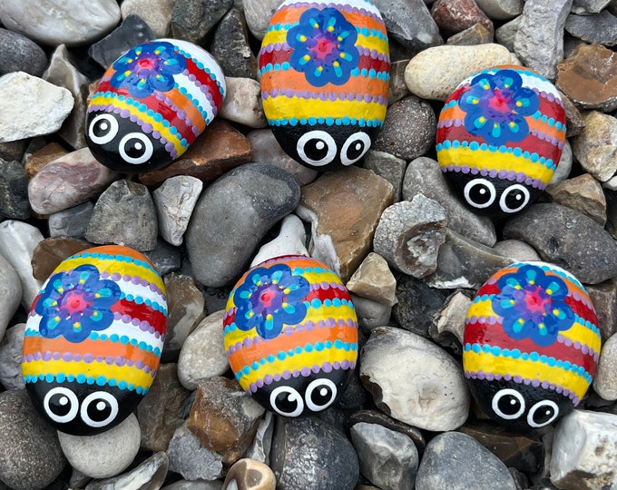 Hand Painted Ladybug Stone - Painted Stones - Ladybird - Pocket Pebble ...