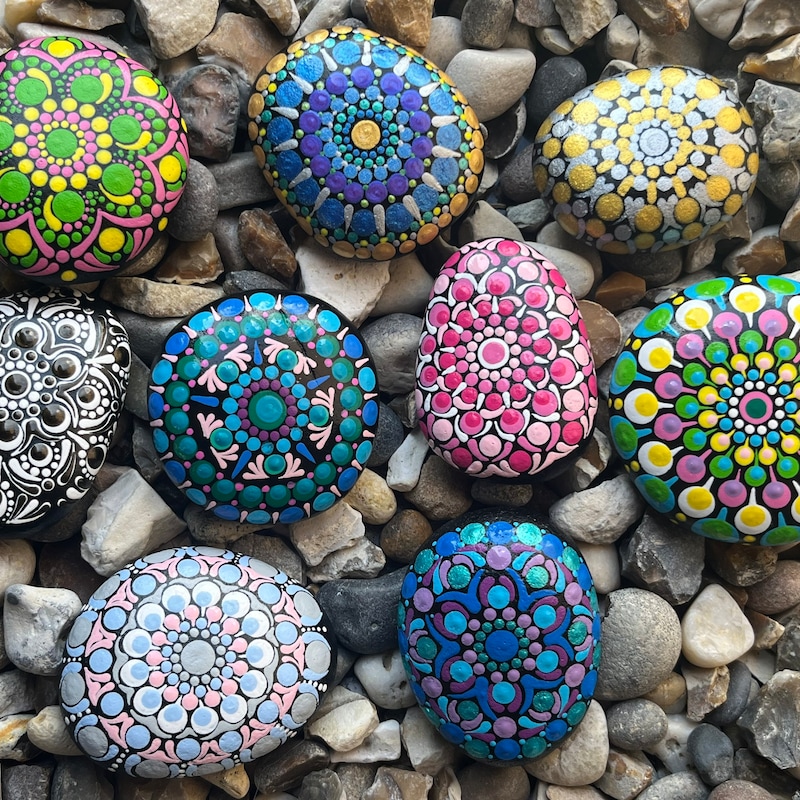 Painted Pebbles - Etsy