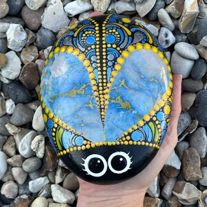 Hand Painted Ladybug Stone Painted Stones Ladybird Pocket Pebble Dot ...