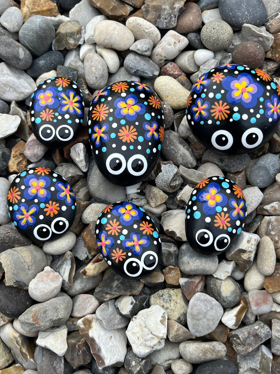 Set of Hand Painted Ladybug Stones - Painted Stones - Ladybird - Pocket ...