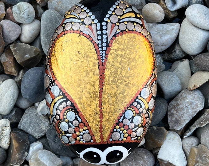 Hand Painted Ladybug Stone - Painted Stones - Ladybird - Pocket Pebble ...