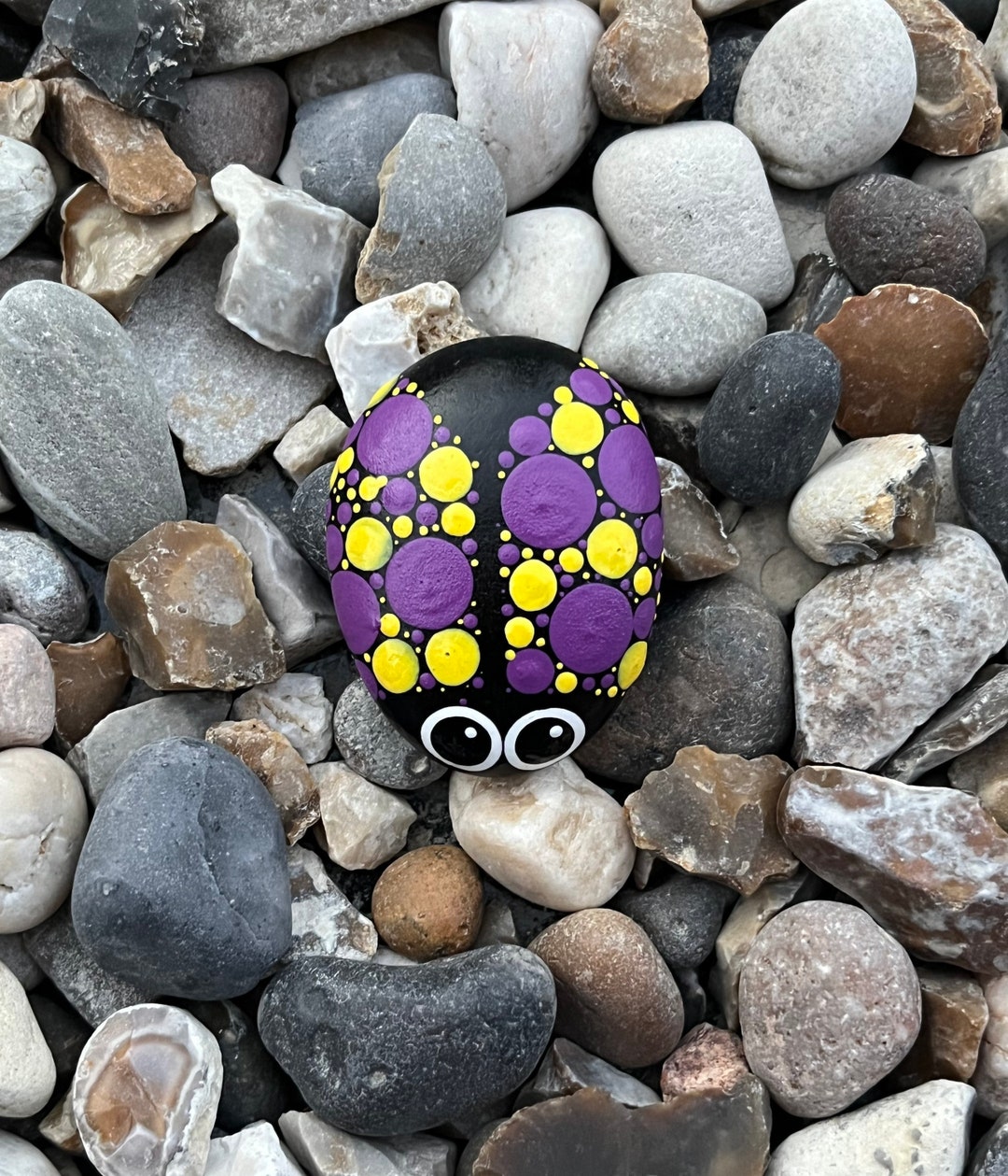 Hand Painted Ladybug Stone - Painted Stones - Ladybird - Pocket Pebble ...