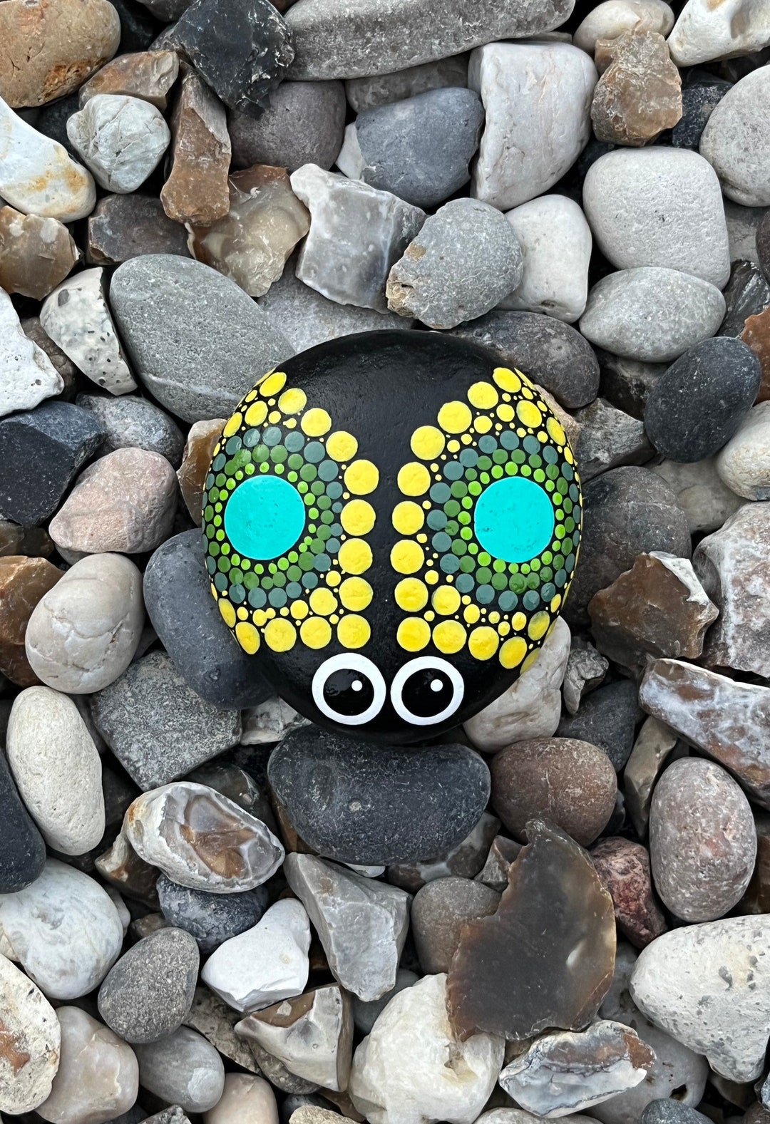 Hand Painted Ladybug Stone - Painted Stones - Ladybird - Pocket Pebble ...