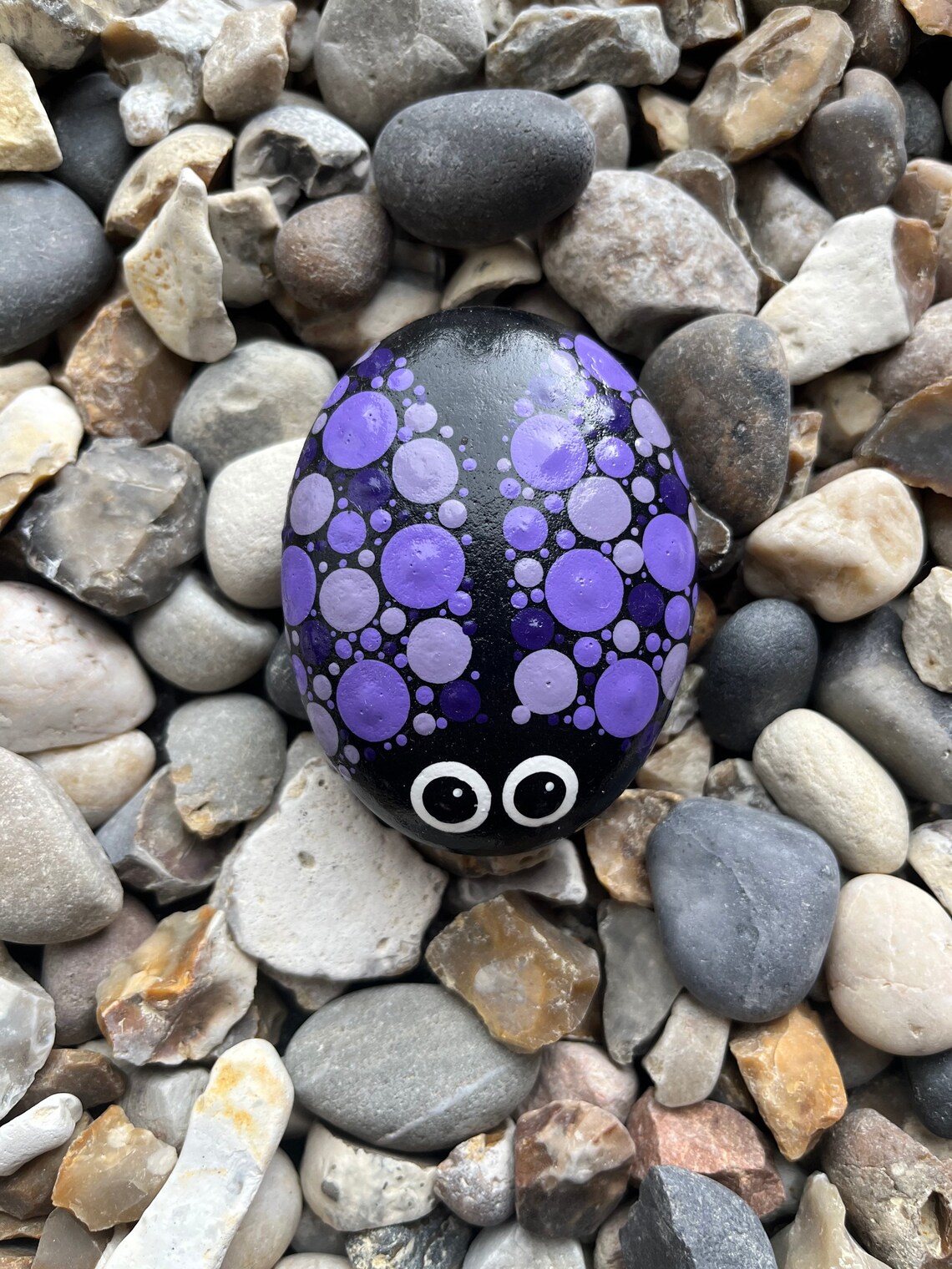 Hand Painted Polka Dot Ladybug Stone Painted Stones - Etsy