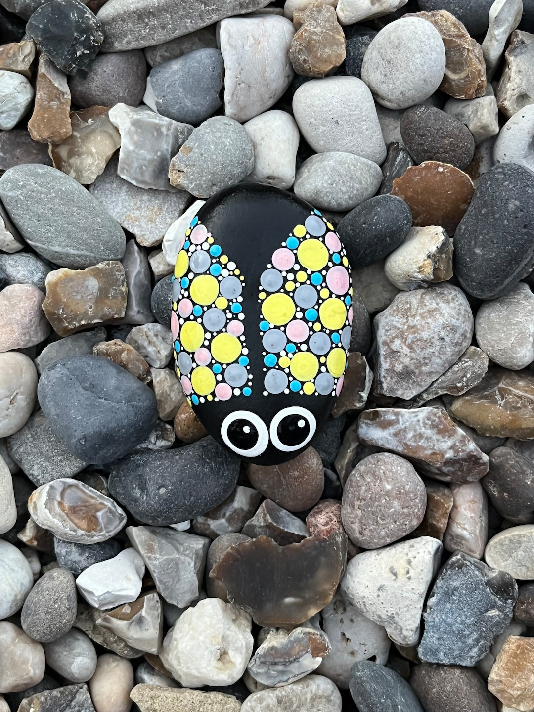Hand Painted Ladybug Stone - Painted Stones - Ladybird - Pocket Pebble ...