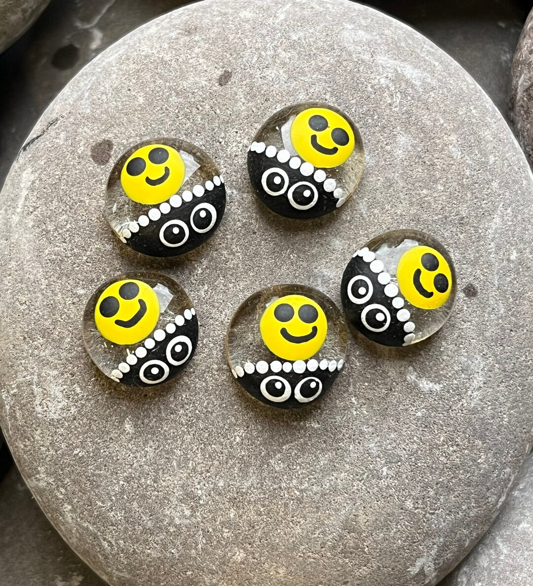 Mini Ladybug Gems X 5 - Hand Painted - Painted Stones - Ladybird ...