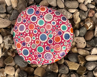Hand Painted Polka Dot Stone Unique Painted Stones | Etsy