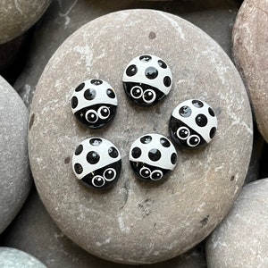 Mini Ladybug Gems X 5 - Hand Painted - Painted Stones - Ladybird ...