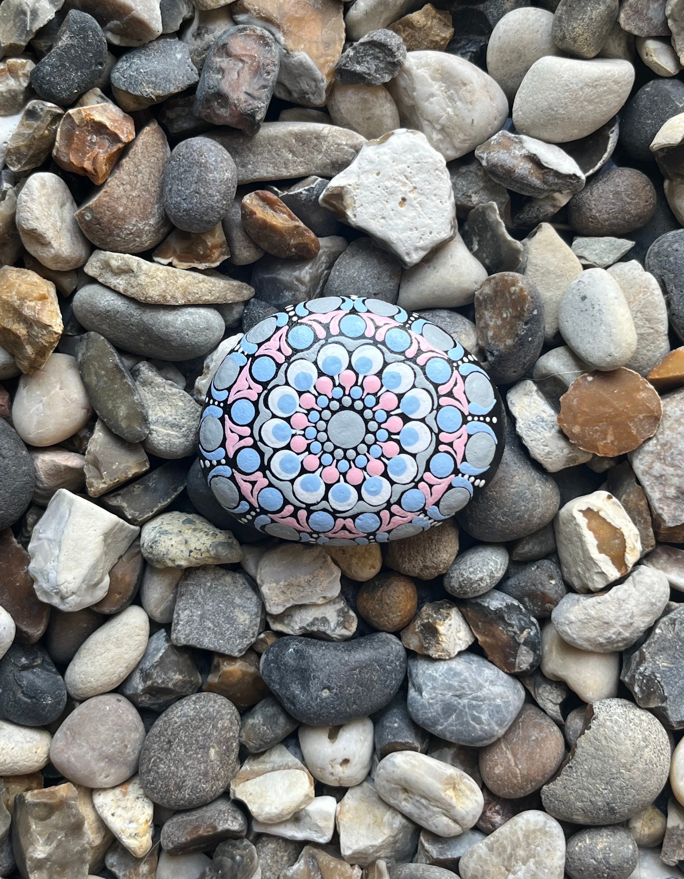 Hand Painted Mandala Stone - Unique - Painted Stones - Decorative ...