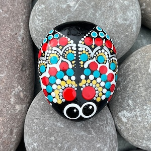Hand Painted Ladybug Stone - Painted Stones - Ladybird - Pocket Pebble ...