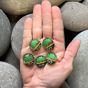 Mini Ladybug Gems X 5 - Hand Painted - Painted Stones - Ladybird ...