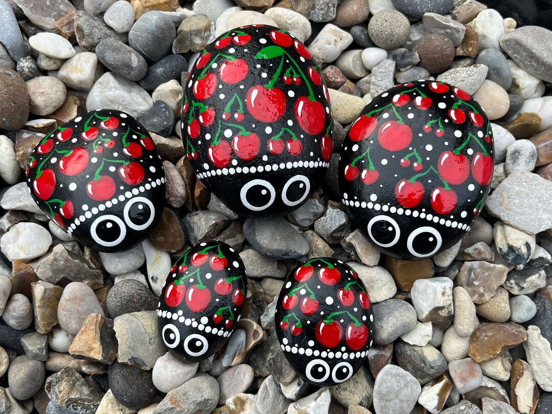 Set of Hand Painted Ladybug Stones Painted Stones Ladybird Pocket ...