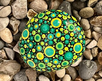 Hand Painted Polka Dot Stone Unique Painted Stones | Etsy
