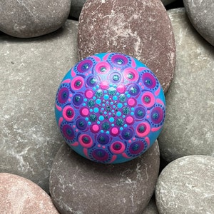 Small Hand Painted Mandala Stone - Meditation Stone - Hand Made ...
