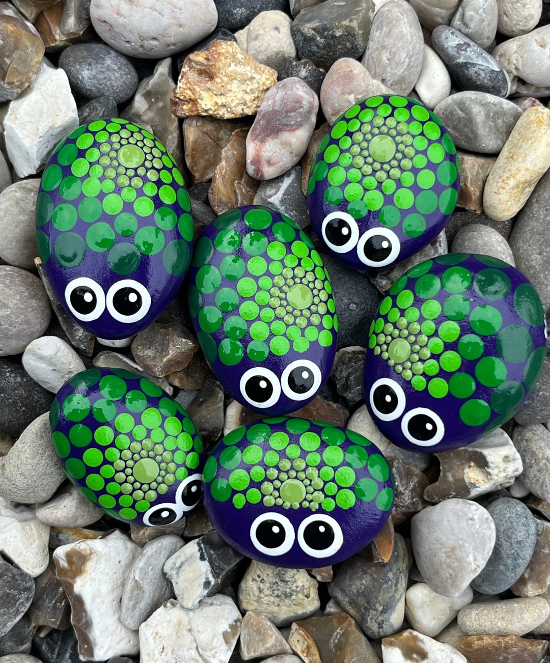 Set of Hand Painted Ladybug Stones - Painted Stones - Ladybird - Pocket ...