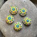 Mini Mandala Gems X 5 - Hand Painted - Painted Stones - Indoor Use ...